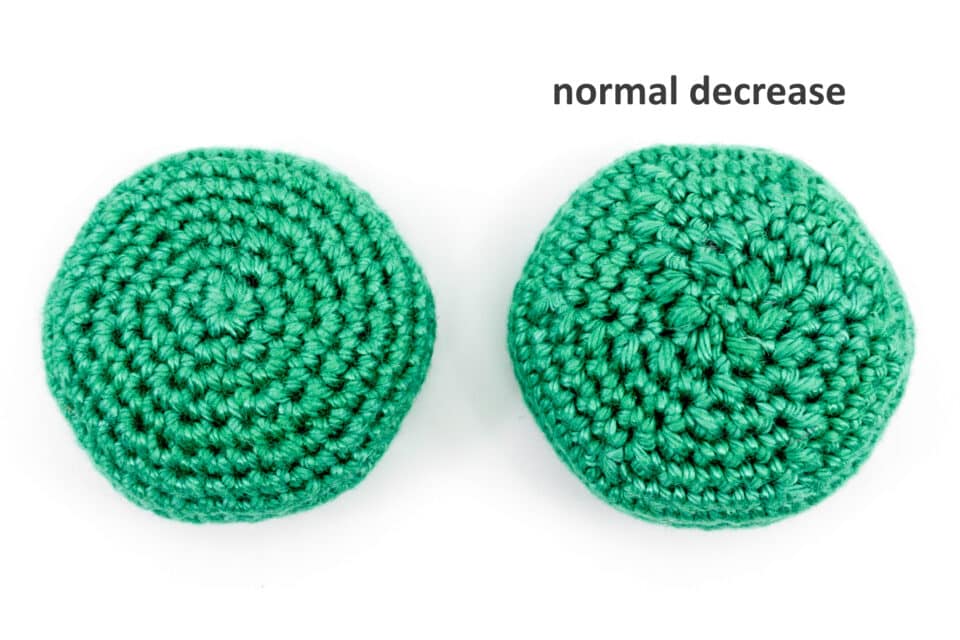 Normal Decrease and Invisible Decrease | Supergurumi
