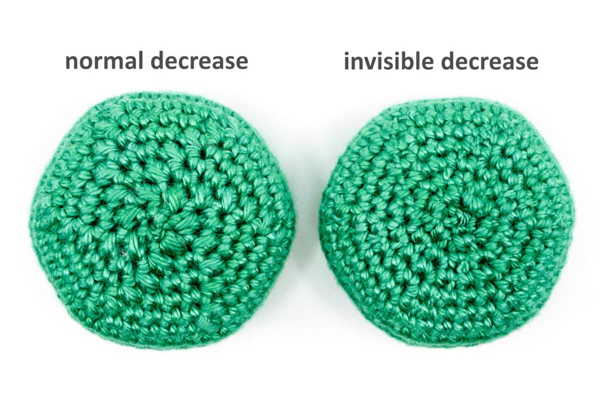 Normal Decrease and Invisible Decrease | Supergurumi