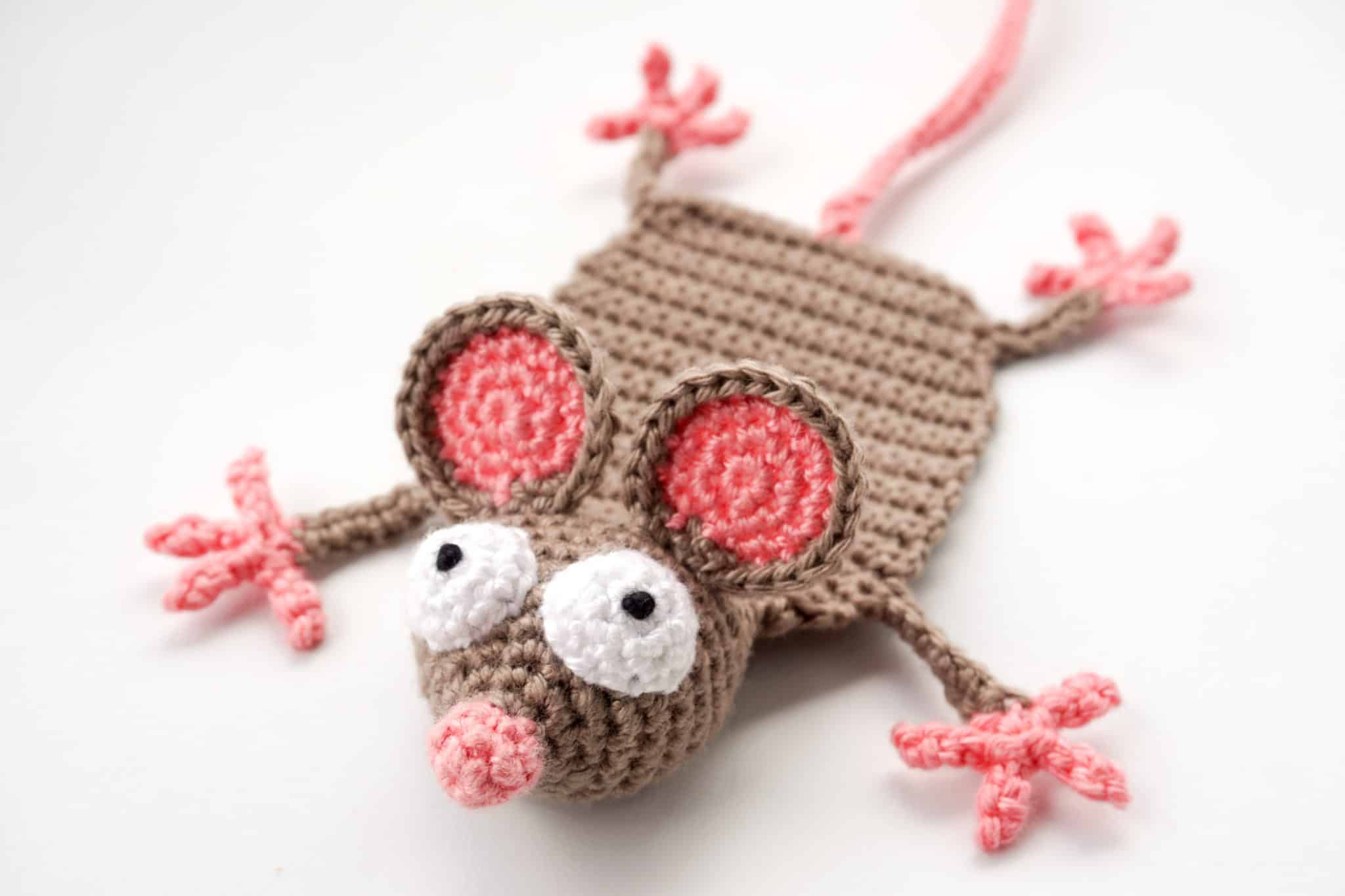 Patrón de Crochet Ratón Marcapáginas Amigurumi - «Ratón de Libro ...