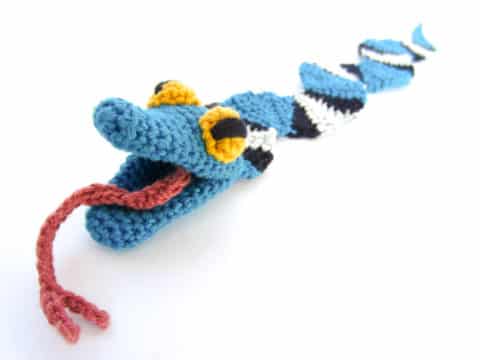 Amigurumi Crochet Snake Bookmark - "Page-Snake" | Supergurumi