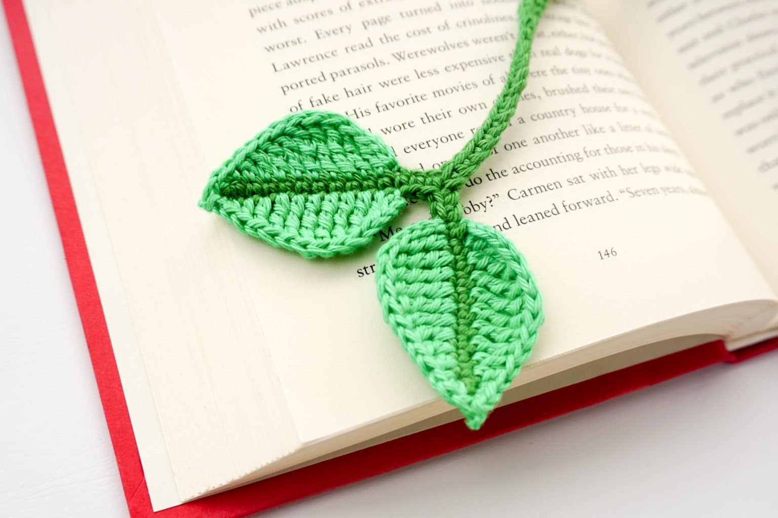Patrón de Crochet Hoja Marcapáginas | Supergurumi
