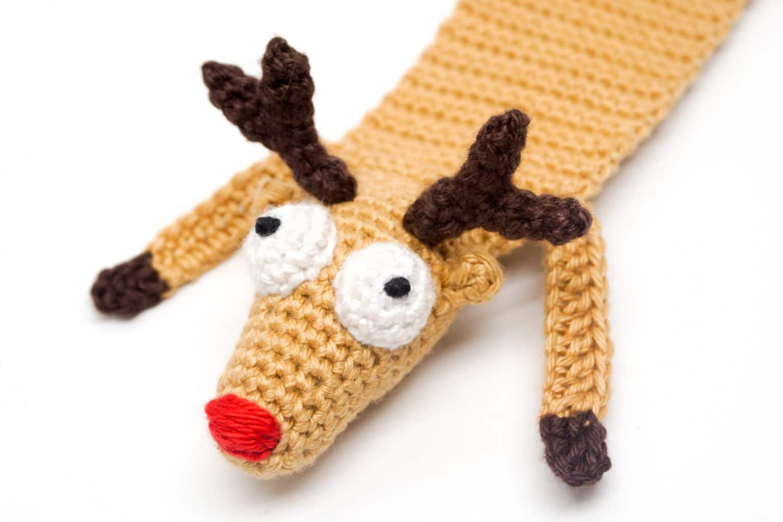 Patrón de Crochet Reno Marcapáginas Amigurumi | Supergurumi
