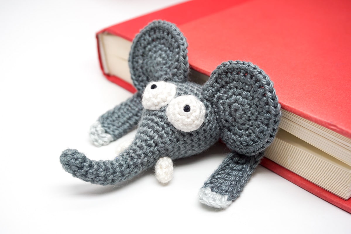 Olifant Boekenlegger Haken - "Boekenolifant" | Supergurumi