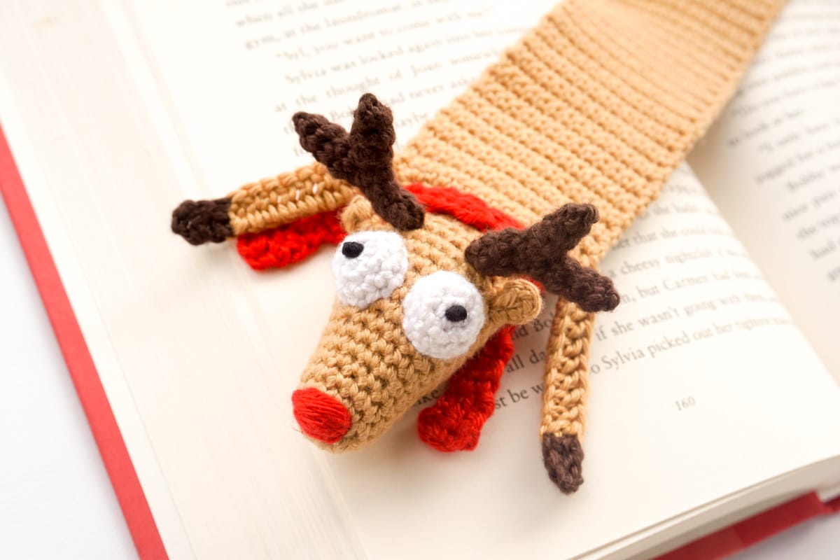 Rendier Boekenlegger Haken - "Boekenrendier" | Supergurumi